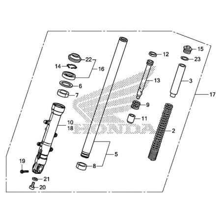 Front Fork Left Honda CBR 650F 51500-MJE-D02