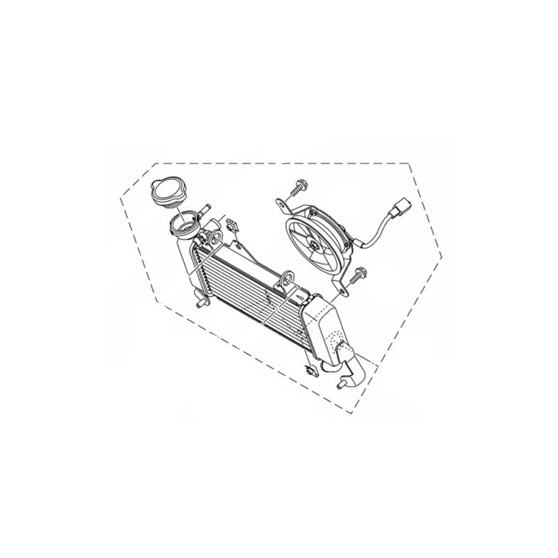 Radiator Yamaha YZF R15 / R15M BK6-E2460-01