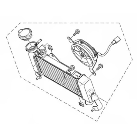 Radiator Yamaha YZF R15 / R15M BK6-E2460-01