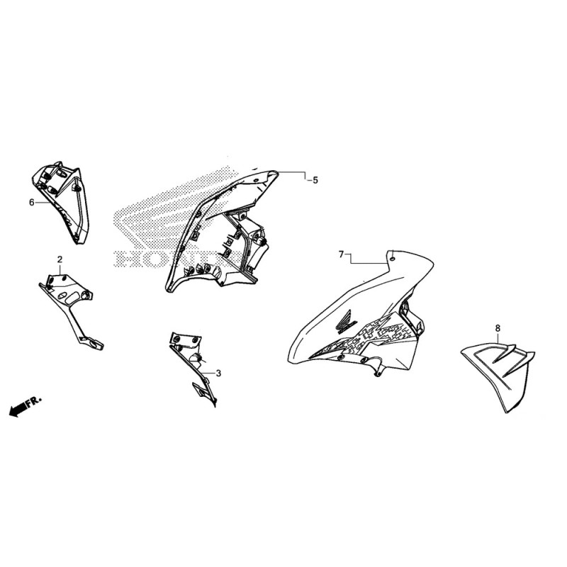 Shroud Inner Right Honda CB500X 64230-MGZ-J80