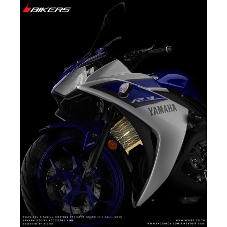 Titanium Radiator Guard Bikers Yamaha YZF R3/R25