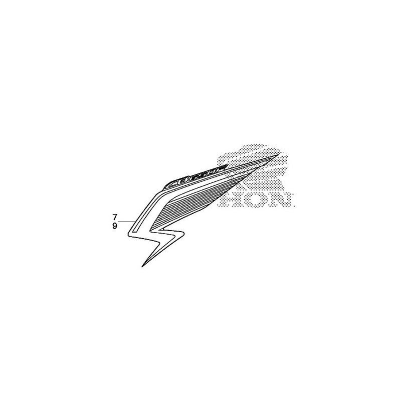 Autocollant Avant Gauche Honda CB650F 86642-MJE-D40