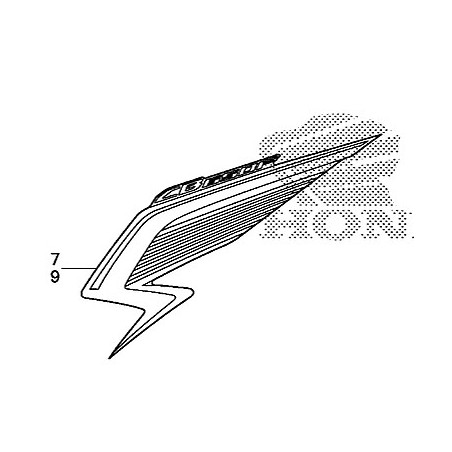 Autocollant Avant Gauche Honda CB650F 86642-MJE-D40