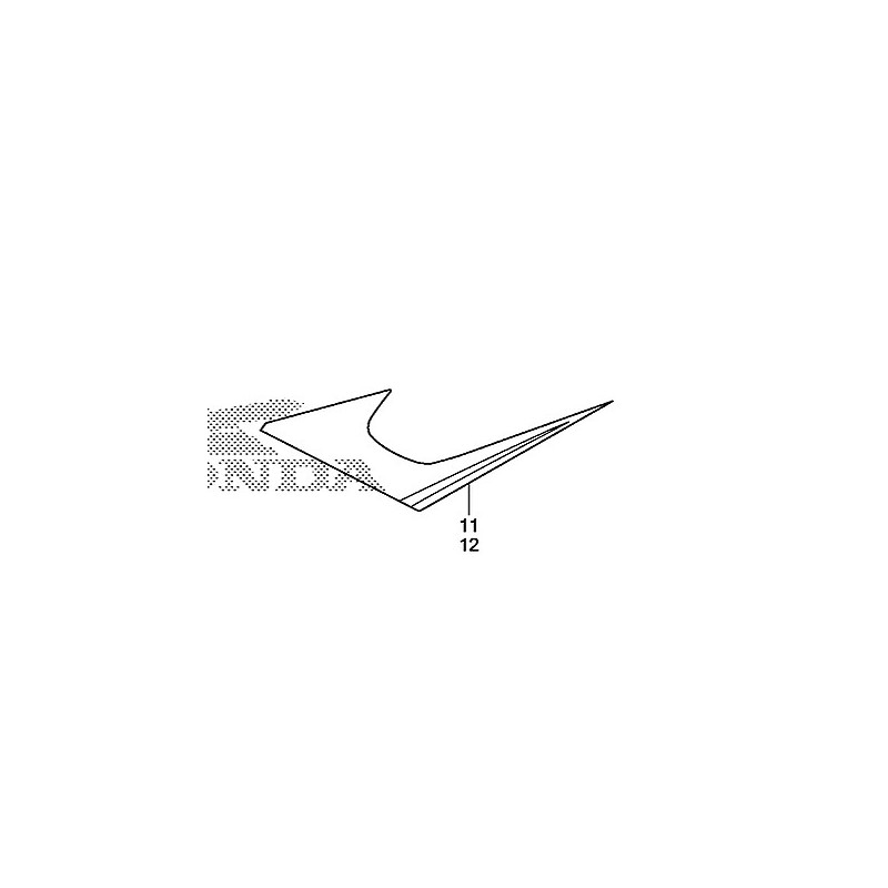 Autocollant Carénage Centre Droit Honda CB650F 86831-MJE-D20ZA