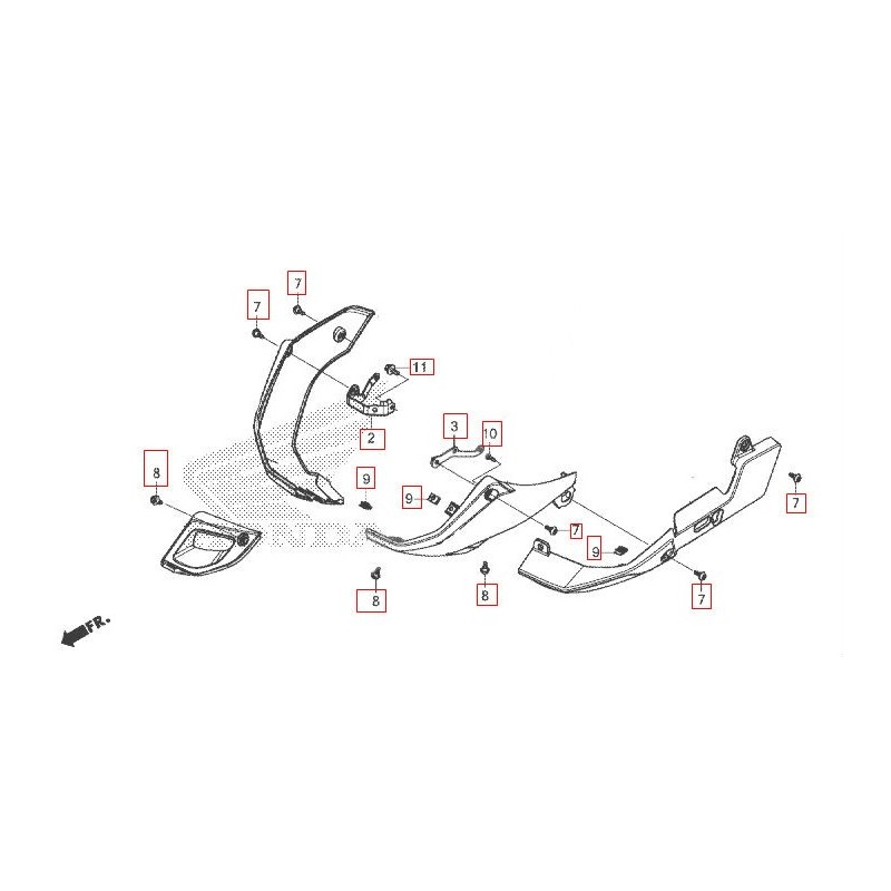 Set Fixing Covers Under Honda CB500X