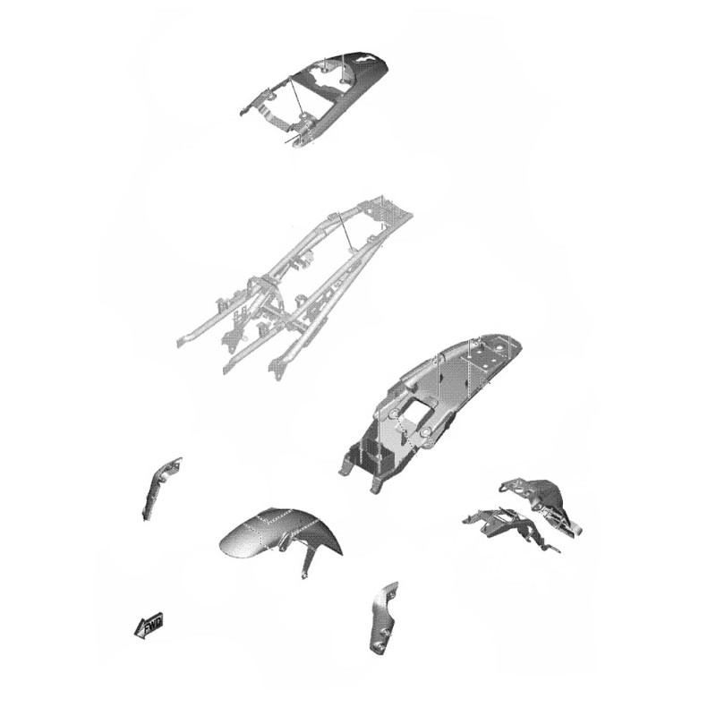 Rear Fender Inner Yamaha XSR 155 B1V-F1611-00