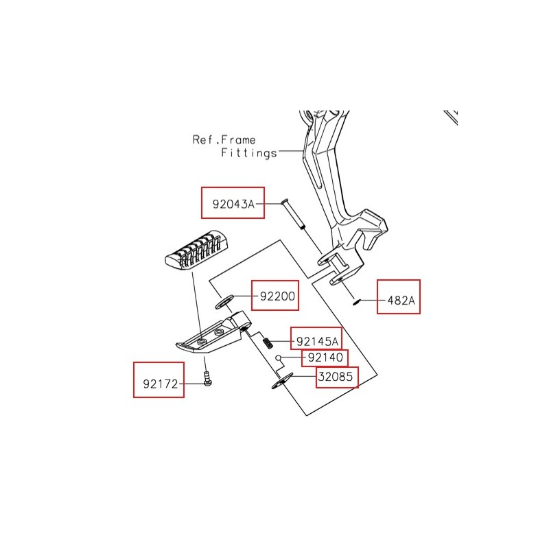 Set Fitting Rear Step Kawasaki NINJA 650