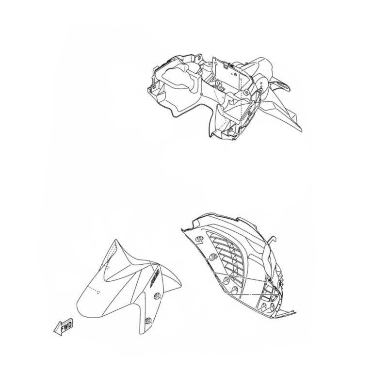 Rear Fender Yamaha NMAX 2020 2021 B6H-F1611-20