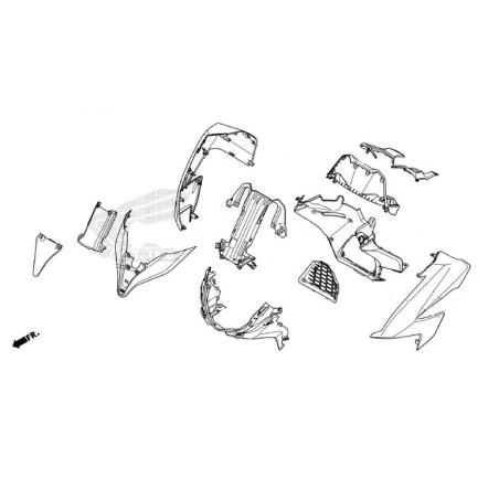 Front Garnish Screen Honda Forza 350 2021 64305-K1B-T00