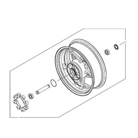 Rear Wheel Kawasaki Z900 41073-0706-QT