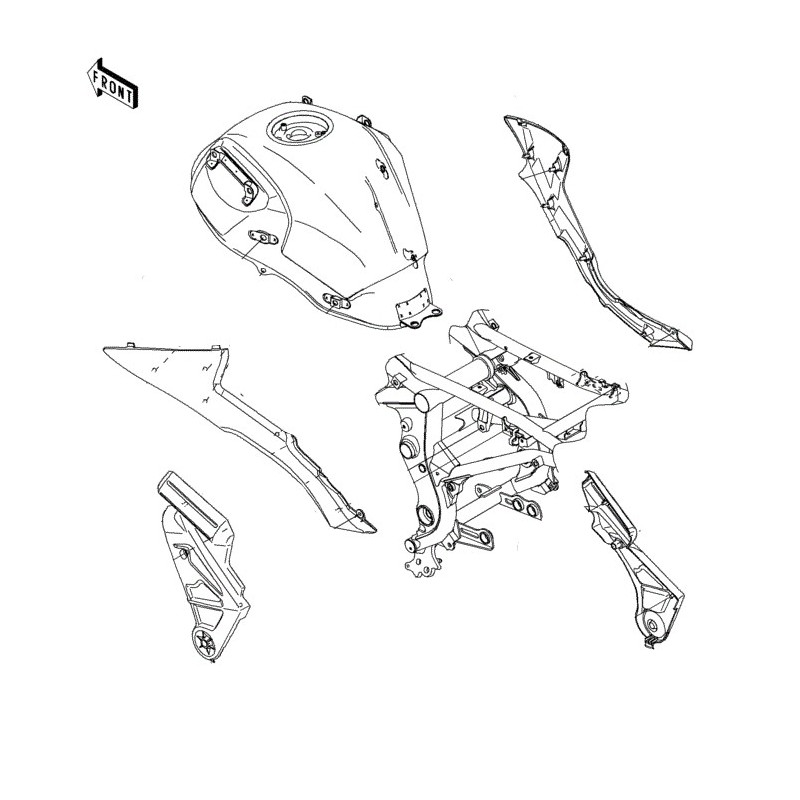 Fuel Tank Kawasaki Versys 650 2012 2013 2014 51001-0387 genuine parts
