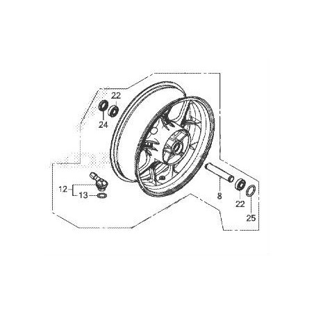 Rear Wheel Honda CBR650R 2021 2022 2023 42650-MKY-D50ZB
