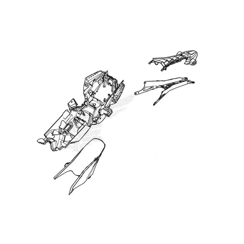 Rear Fender Inner Honda CB650R 2021 2022 2023 80102-MKY-D50