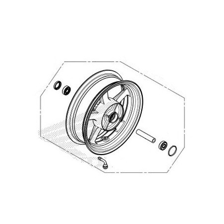Rear Wheel Gold Honda MSX GROM 125 2021 2022 2023 42650-K26-G00ZA