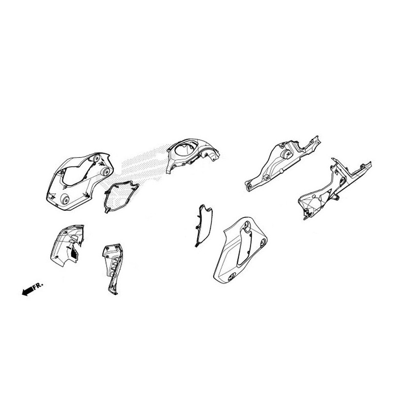 Inner Shroud Left Honda MSX GROM 125 2021 2022 2023 83570-K26-G00