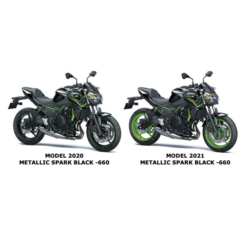 Set Patterns Shroud Outer Right Kawasaki Z650 Black 2020 2021