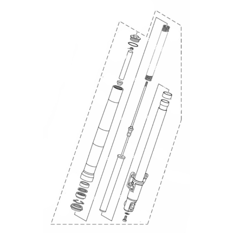 Front Fork Left Yamaha YZF R15 / R15M BK6-F3102-20