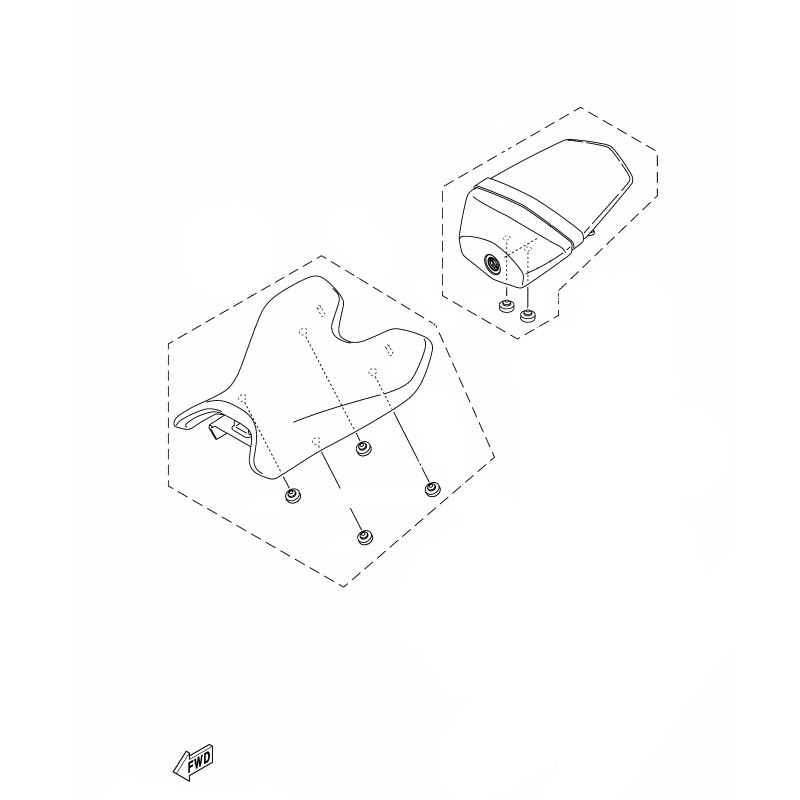Tandem Seat Yamaha YZF R15 BDJ-F4750-00