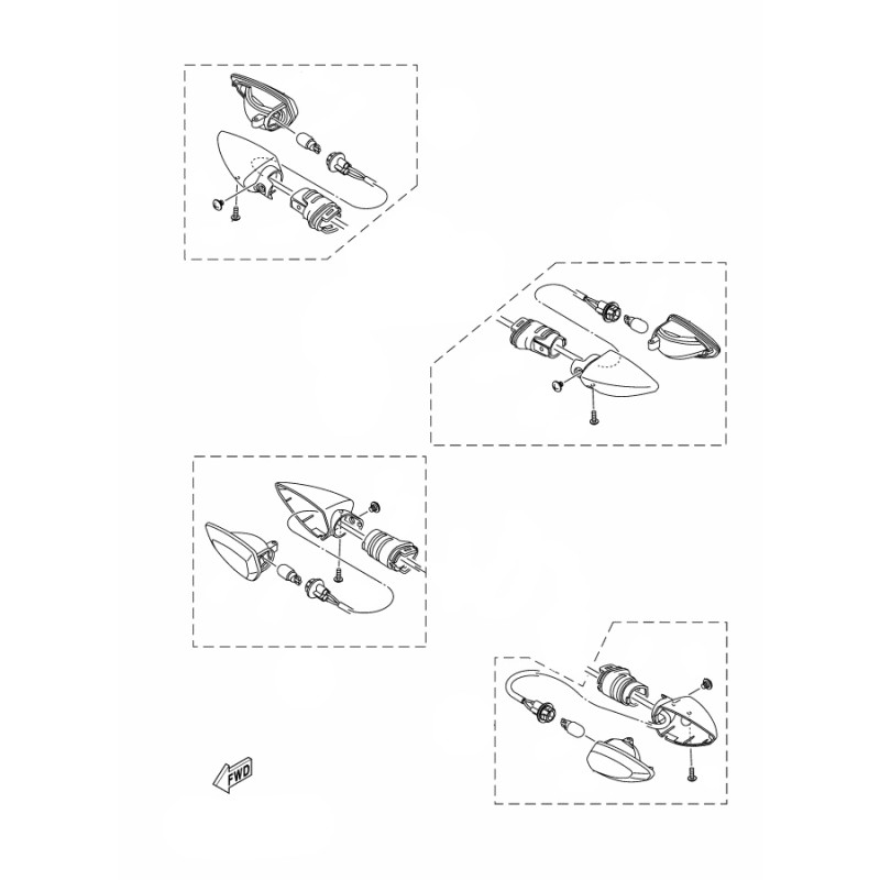 Front Right Flasher Light Yamaha YZF R15 / R15M BDJ-H3320-00