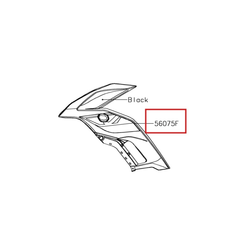 Sticker Front Shroud Left Kawasaki Versys 650 2018 Green 56075-3797