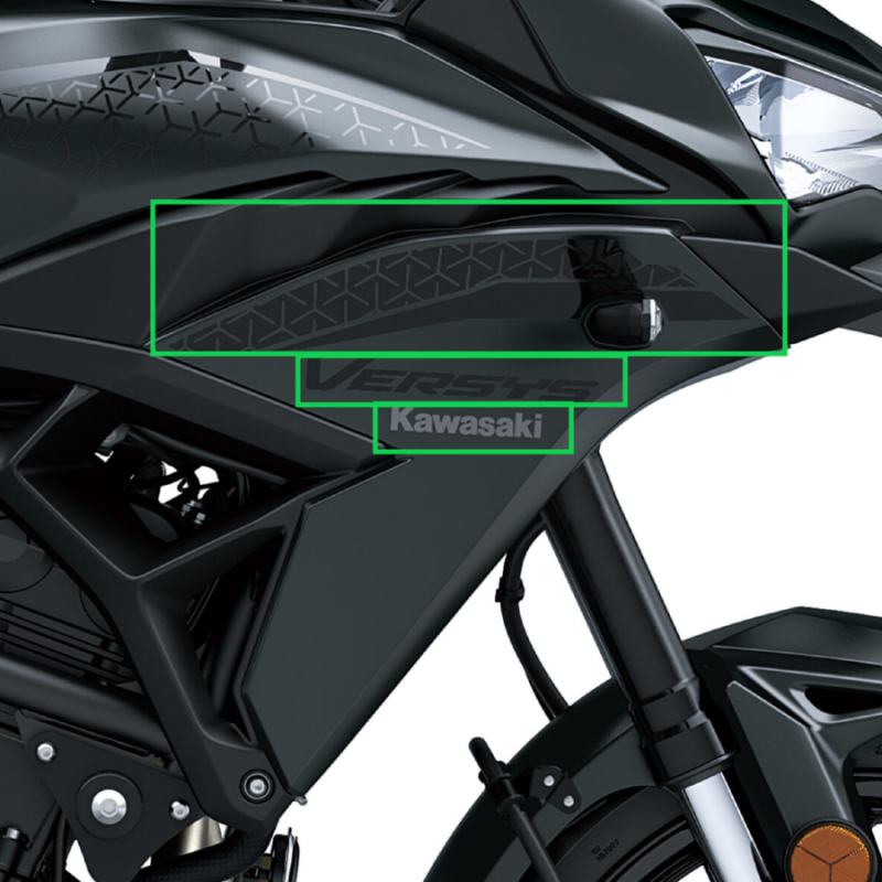 Set Stickers Cowling Side Front Right Kawasaki Versys 650 2022 2023