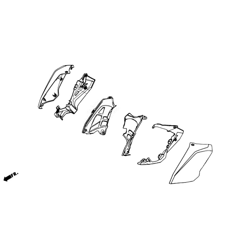 Cowling Left Inner Honda CB 500 HORNET 2024 64435-MLR-D40