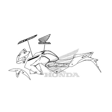 Autocollant Reservoir Honda CB300F 86201-K33/K75-D00/T30
