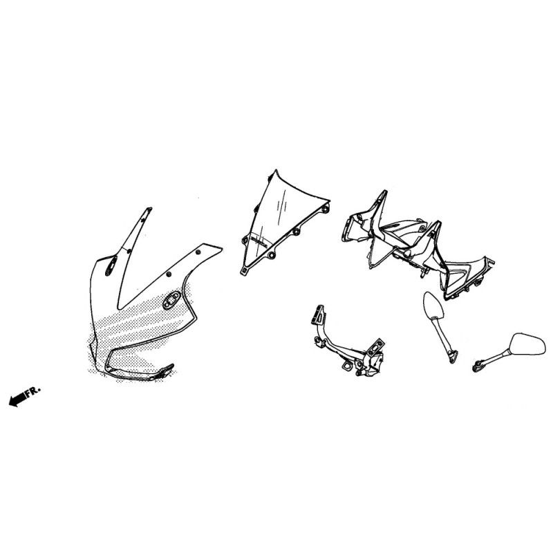 Windscreen Honda CBR300R 64100-K33-D00
