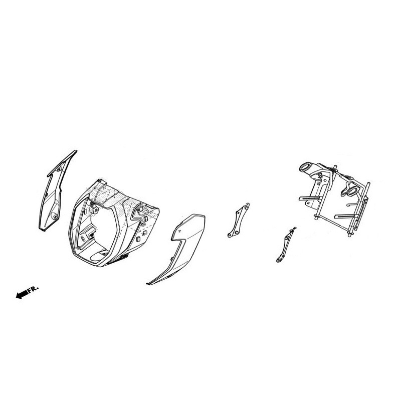 Right Plate Stay Front Honda MSX GROM 2021 2022 2023 2024 61302-K26-G00