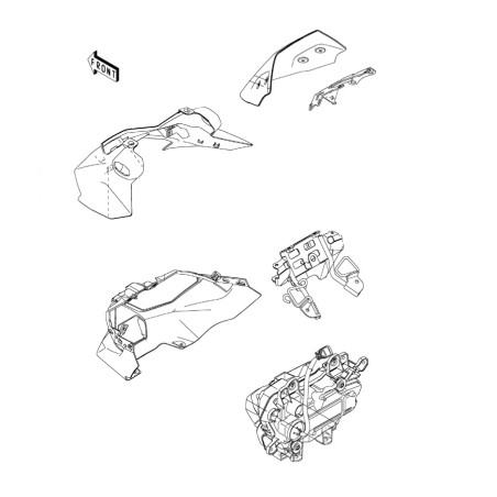 Bracket Cover Meter Kawasaki Z500 23062-1484