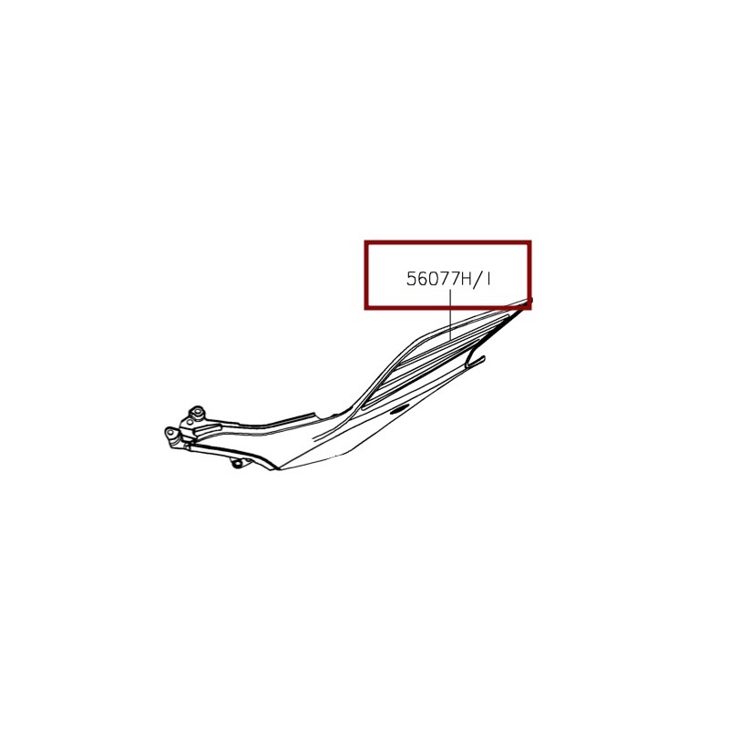 Pattern Cover Tail Left Kawasaki Ninja 500 56077-2593