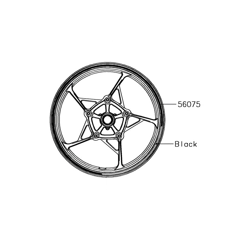 Sticker Jante Kawasaki NINJA 500 2024 2025 KRT Edition 56076-2170