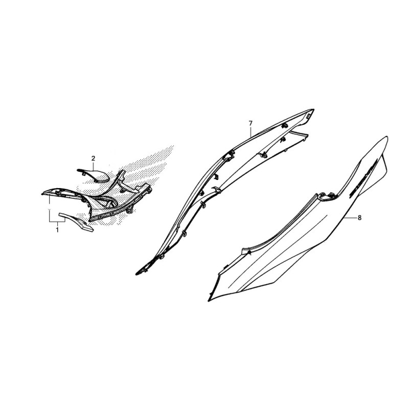 Rear Panel Left Side Honda PCX 125/150 v3 83610-k35-v00