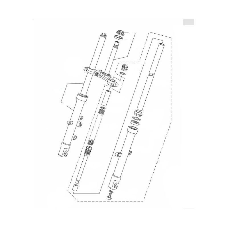Front Fork Left Yamaha YZF R15 2014 2015 2016 2PK-F3102-00