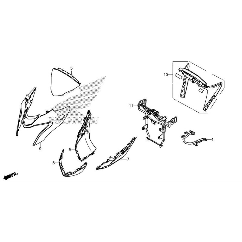 Visor Meter Honda CB500F 2013 2014 2015 64211-MGZ-J40 spare parts