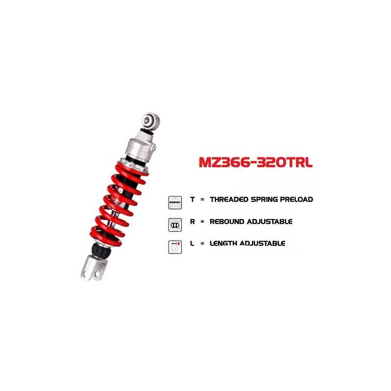 Rear Shock Absorber YSS MZ366 KAWASAKI NINJA 250R / 300R