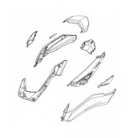 Genuine Side Rear Covers Parts Yamaha NMAX 2020 2021